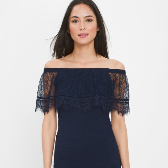 White House Black Market | Tops | White House Black Market Navy Off ...